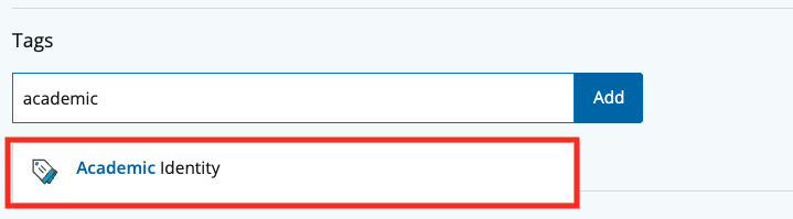 Using Tags in Pebblepad | Teaching and Learning Resource Center